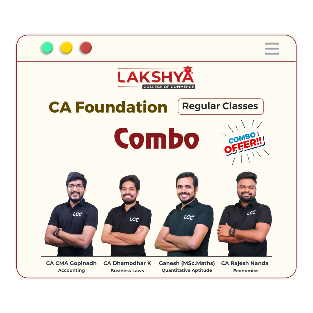 COMBO - CA Foundation All papers | LakshyaEdu