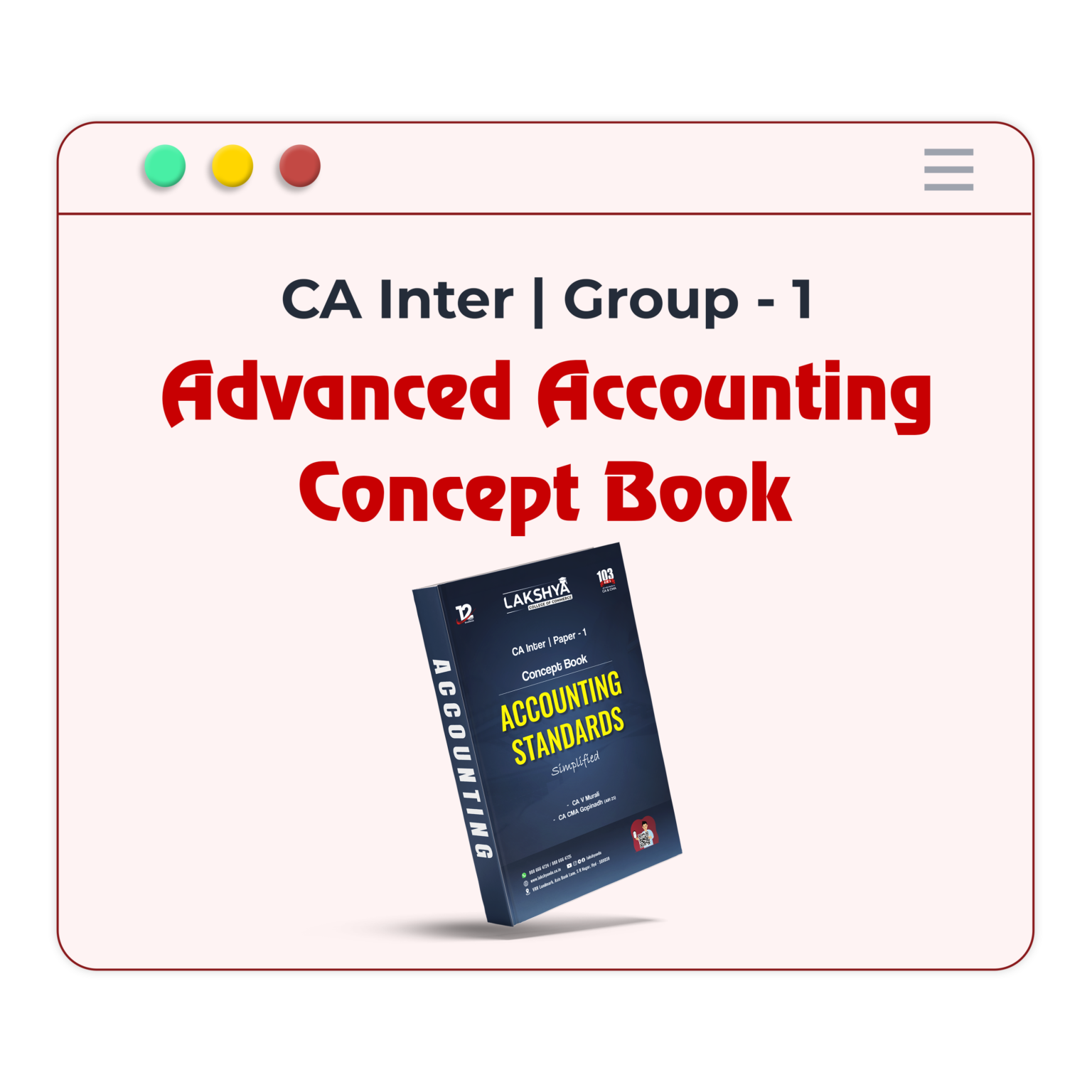 PAPER - 1 - Advanced Accounting By CA CMA Gopinadh Sir.(Concept Book ...